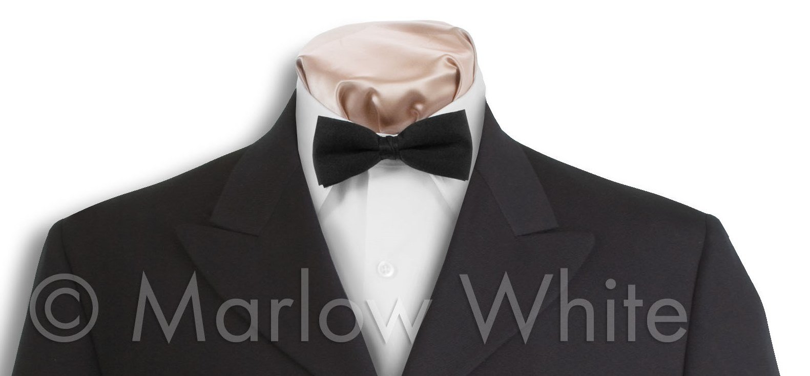 Marlow White Army Black Bowtie