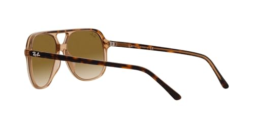 Ray-Ban RB2198 Bill Square Sunglasses, Havana On Transparent Brown/Clear Gradient Brown, 56 mm