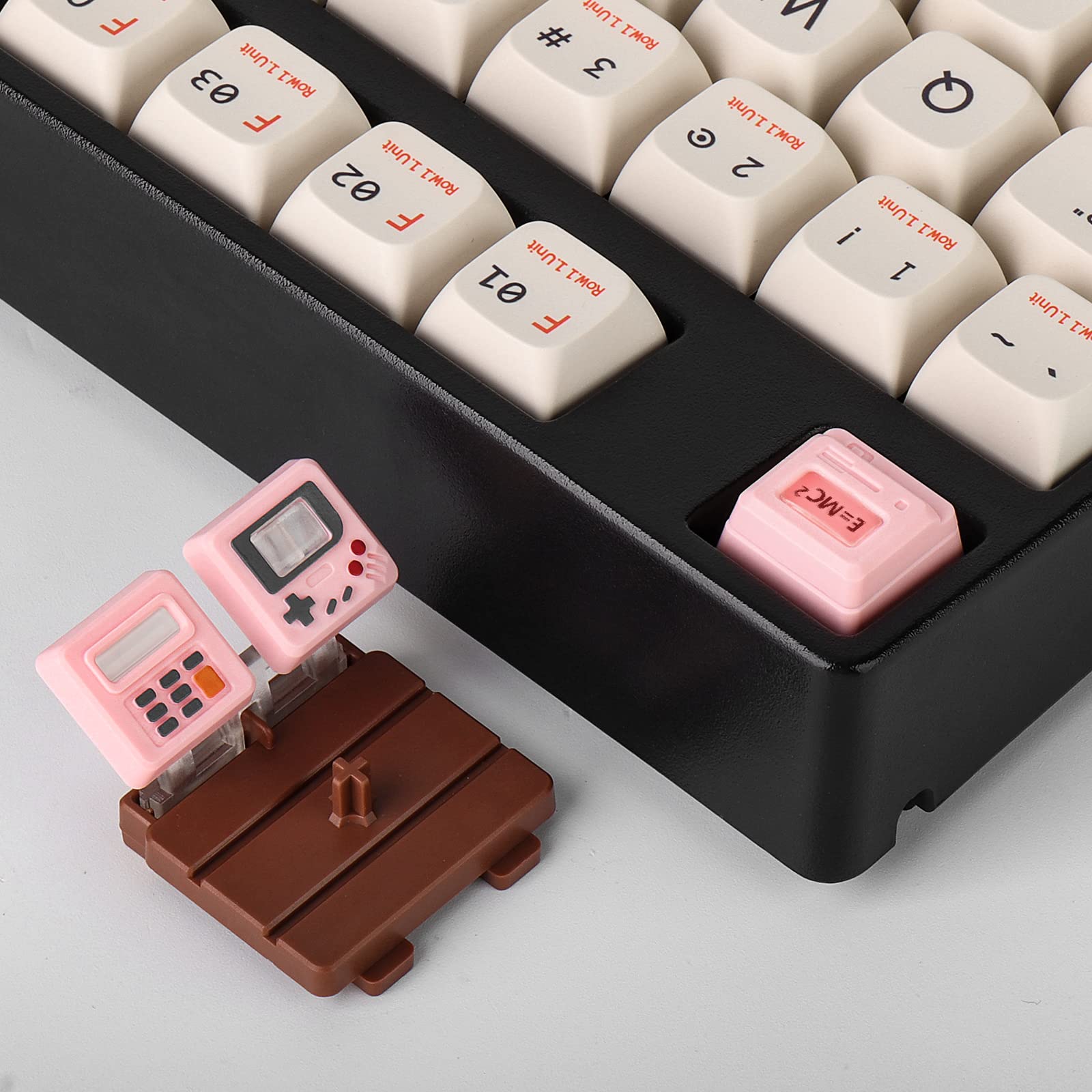 YIMAGUJRX DIY Keycaps for ESC Key, Customized Keycaps with Classic Retro Translucent Design for Mechanical Gaming Keyboard (White)