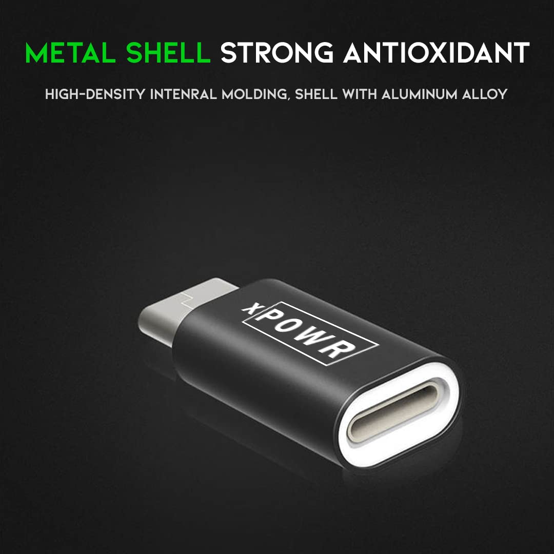 xPOWR 3-Pack Lightning to USB C Adapter - Fast Charging, Wide Compatibility, Plug and Play