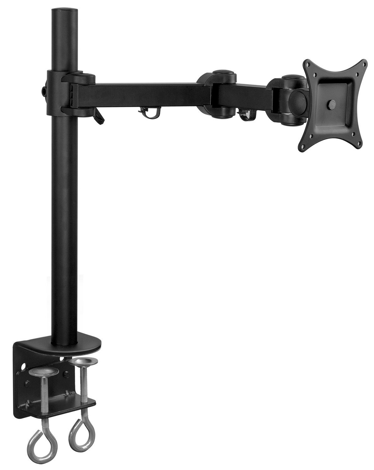 Mount-It! Mobile Standing Desk, Height Adjustable Computer Work Station Bundled with Single Monitor Arm Mount | Heavy Duty Stable Full Motion Height Adjustable | Fits 19-32 Inch Screen