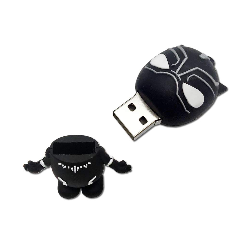 Lingtoolator velty Black Panther Shape Design 64GB USB 3.0 Flash Drive Cute Memory Stick Stitch Thumb Drive Data Storage Pendrive Cartoon Jump Drive Gift