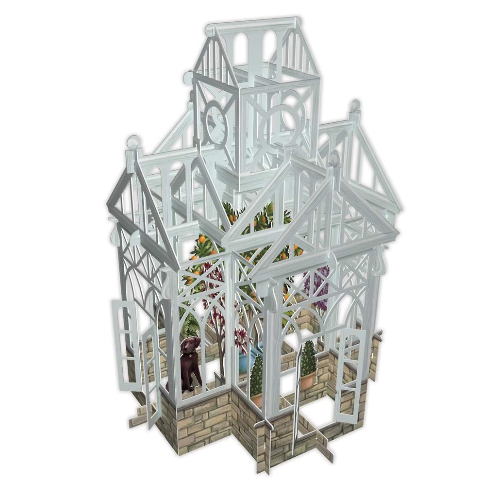 METERO Paper D'Art The Glasshouse Happy Birthday 3D Pop-Up Greetings Card with Large Message Tag