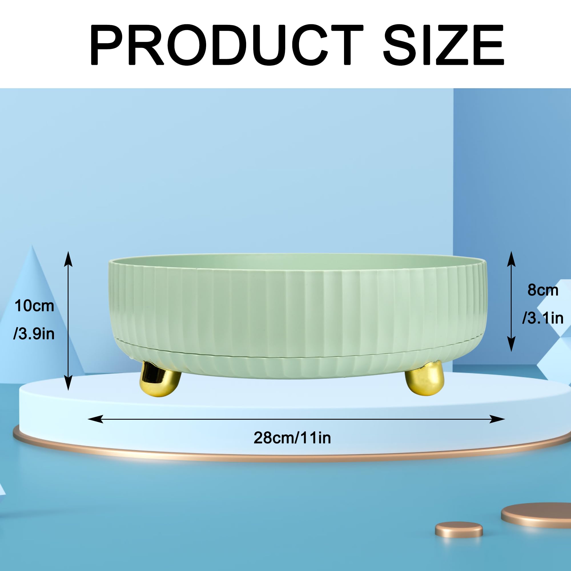 Nackiy Makeup Perfume Organizer Lazy Susan Rotating Makeup Organizer for Vanity, Bathroom Makeup Carousel Spinning Holder Rack, 360 Degree Perfume Organizer (Mint Green)