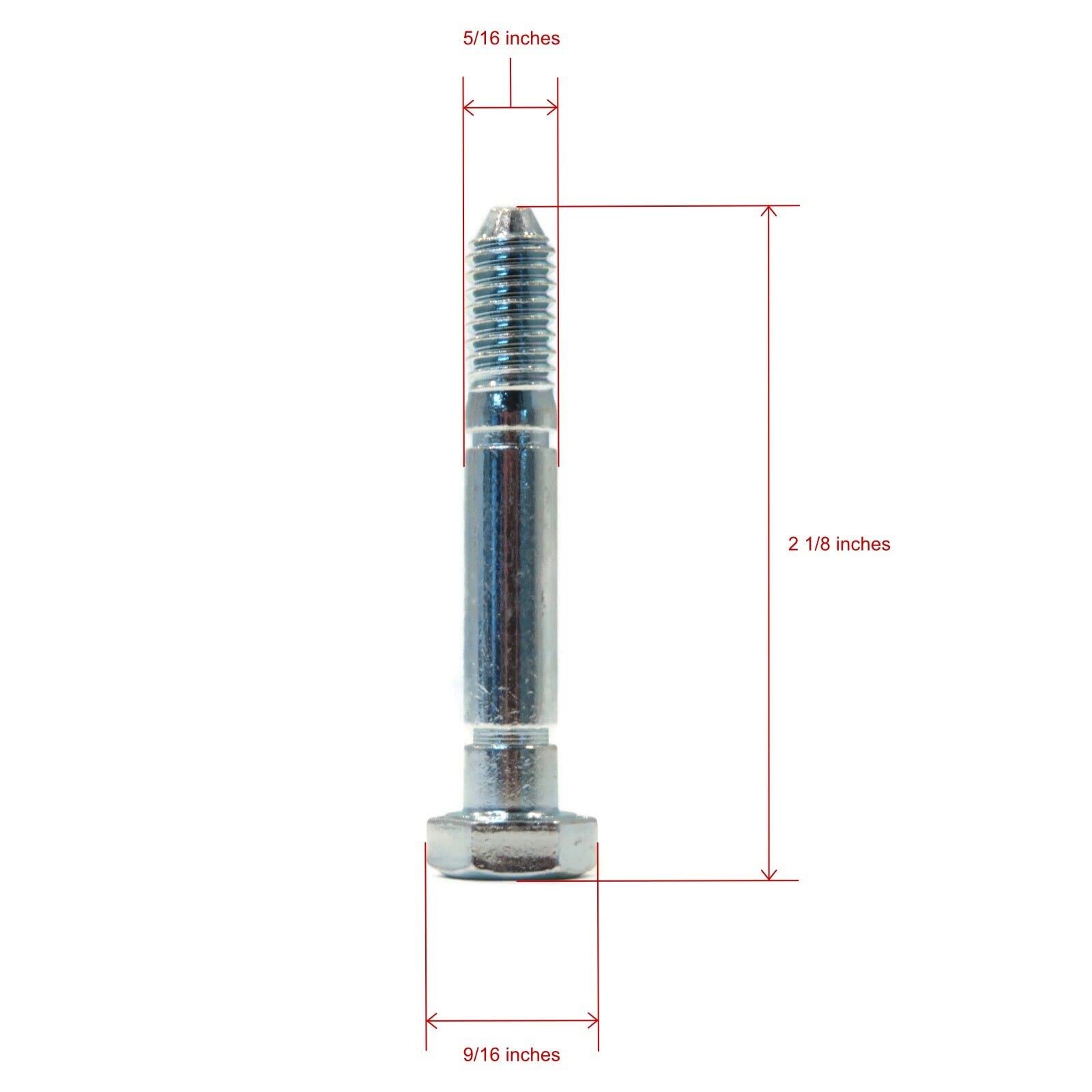 The ROP Shop | Pack of 2 - Shear Pin Bolt & Nut for John Deere Snowblower 828D, 924DE, 1032D