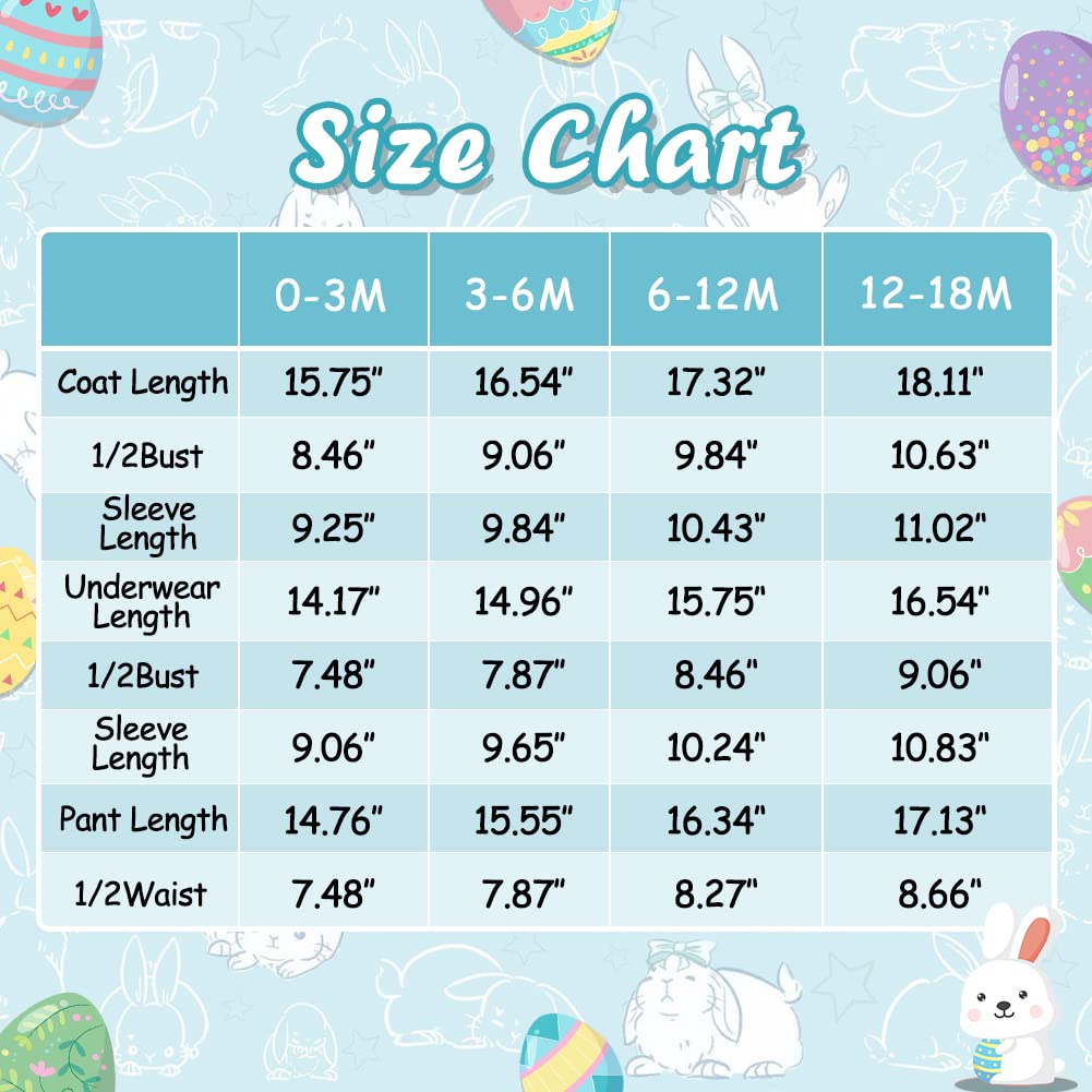 UVIPC My 1st Easter Day Baby boy Outfits Easter 3Pcs Pants Set Long Sleeve Romper Pants Set My First Easter Day Gentleman Clothes