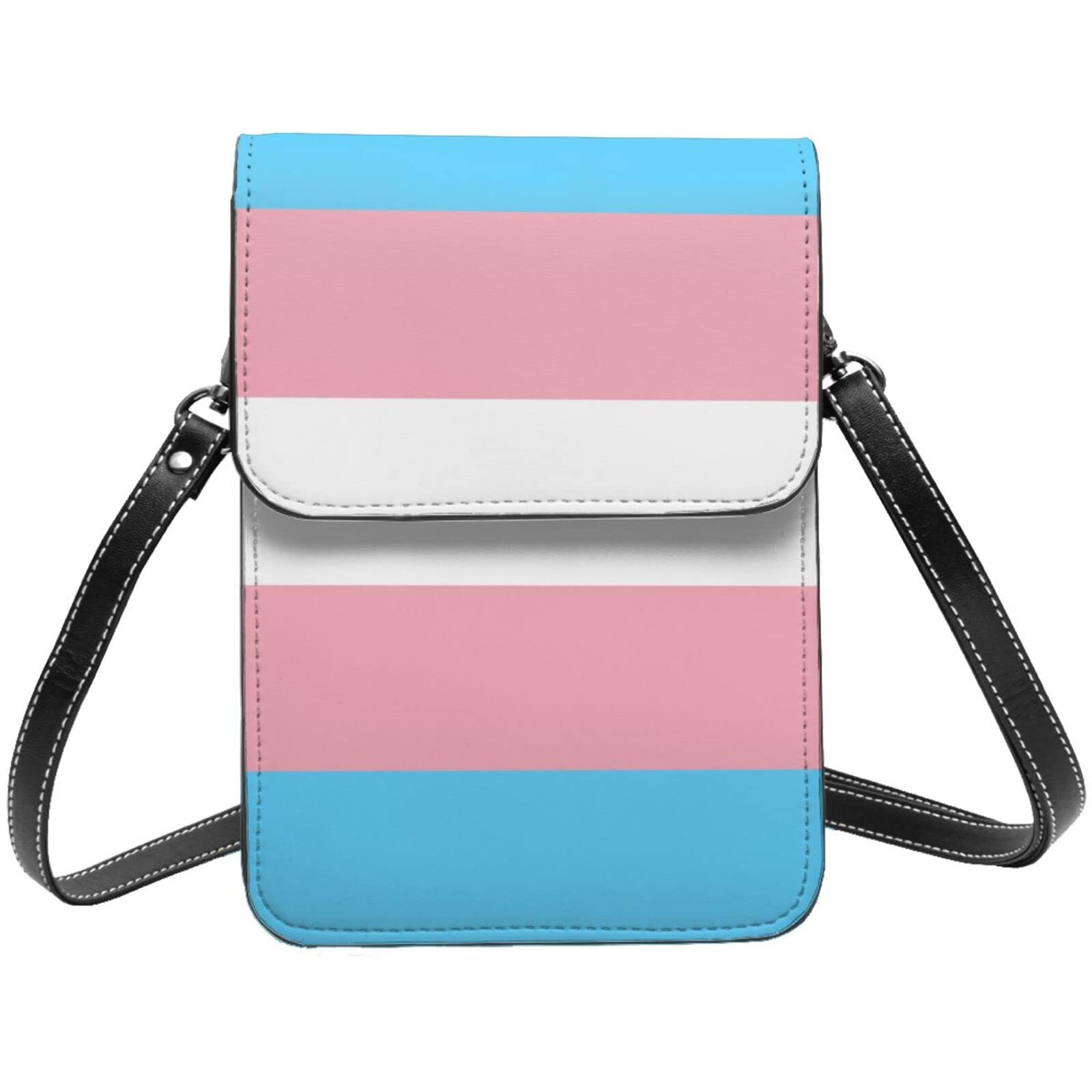 Small Crossbody Cell Phone Purses For Women Transgender Pride Flag Cute Wallet