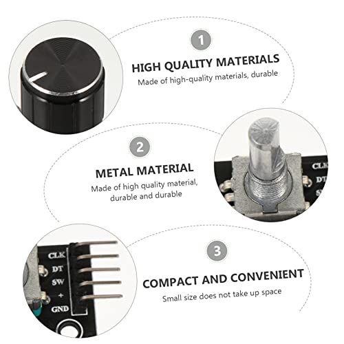 VILLCASE 5 Pcs Module Car Amplifier Reflectors Amp for +Accessories Ky-040 Rotary Encoder Brick Shaft Encoder Keyes Rotary Encoder Square Washer Oval Cake Pan Number Potentiometer to Rotate