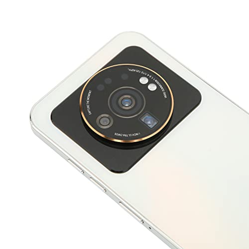 White Smartphone Mobile Phone 4000mAh 6.5 Inch Dual SIM Dual Standby 6 and 256G ABS 5G Network for Every Day (US Plug)