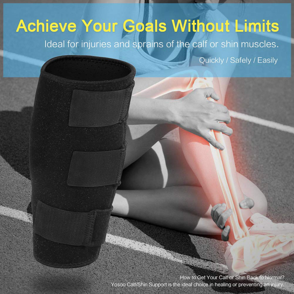 Omabeta Calf Support, General Size Heal the Injury Easy To Wear Leg Support Shin Splints High Flexibility Moisture Wicking for Help Heal and Prevent Injury