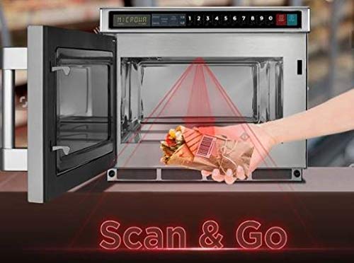 Midea Equipment 1200 Watt Scanning Commercial Microwave Oven, 1200W, Stainless Steel (1217G1S)