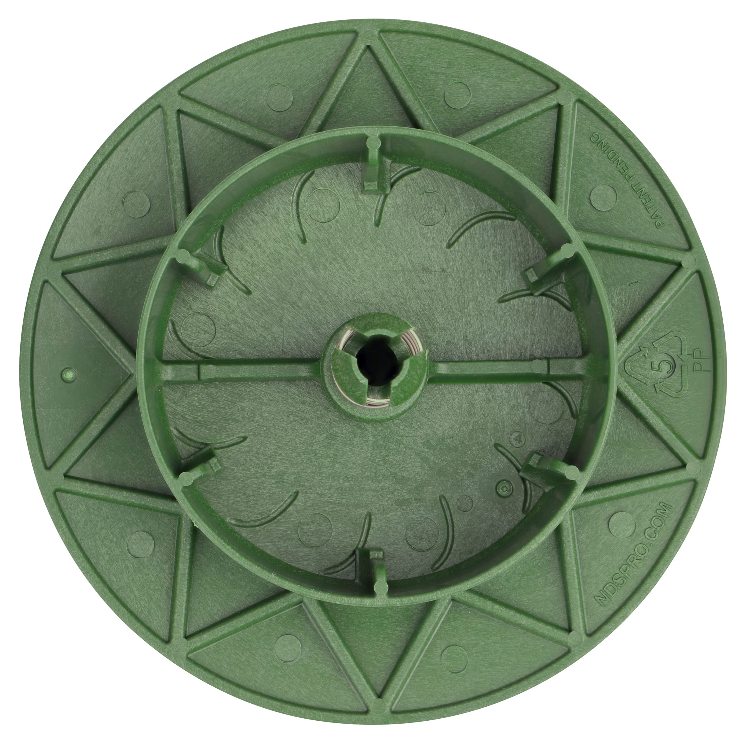 NDS 420C Pop-Up Drainage Emitter & 430 Pop-Up Drainage Emitter with Elbow and Adapter for 3 in. & 4 in. Drain Pipes, Works with Drainage Systems Including Catch basins, Green Plastic