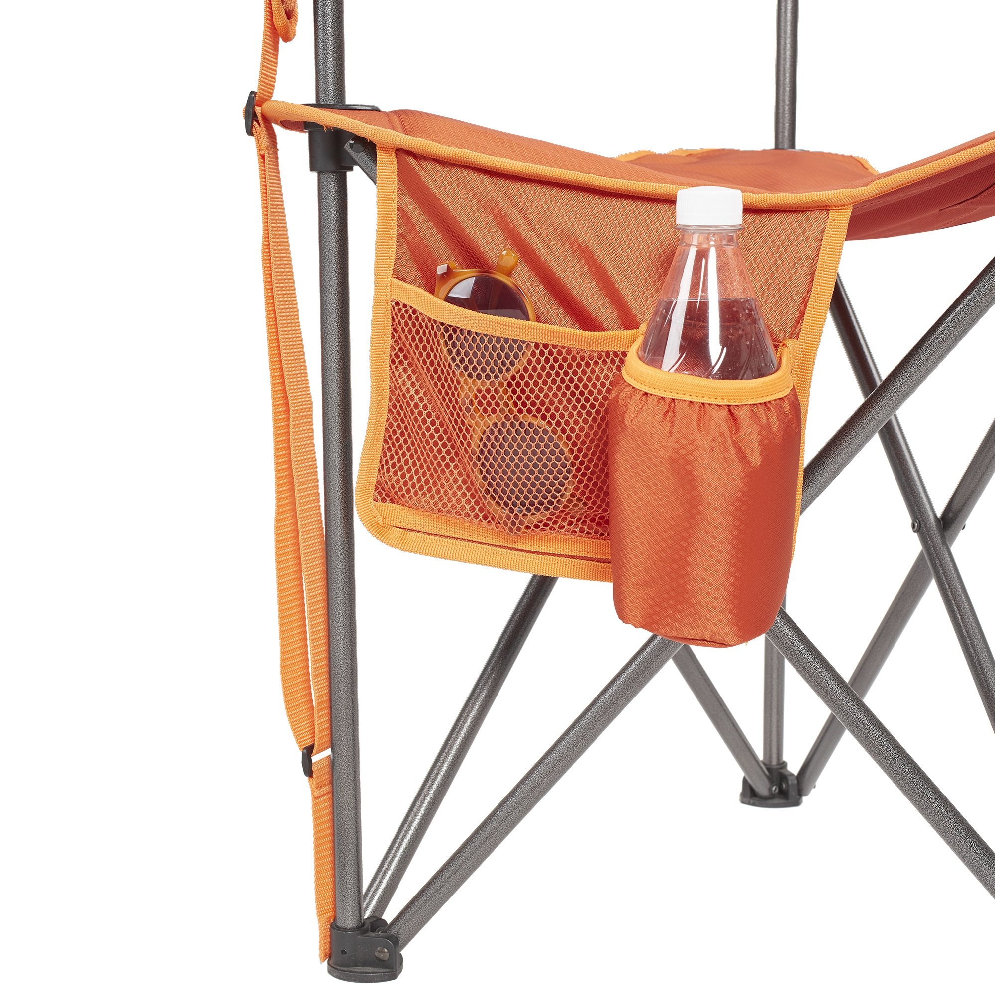 Lightspeed Outdoors Xtra Wide Nylon Ripstop Tripod Lightweight Folding Camping Sports Chair (Orange)