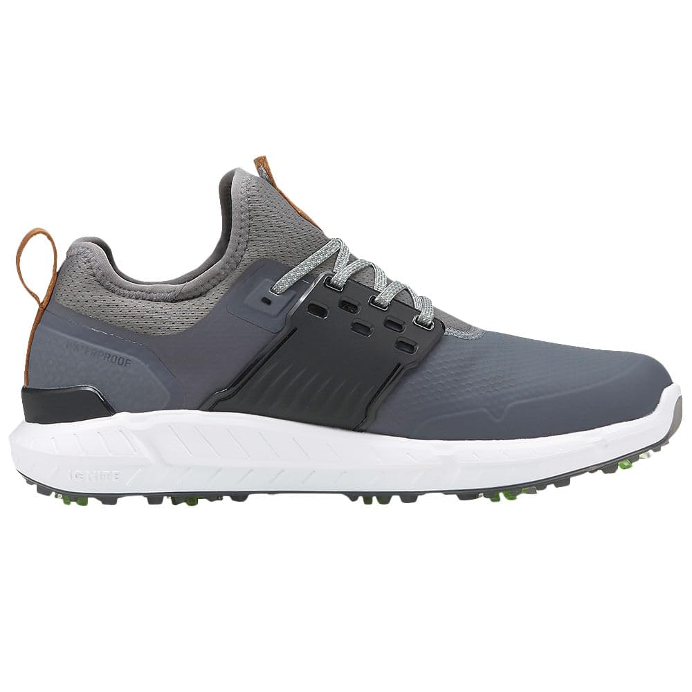 Puma Golf Men's Ignite Articulate Golf Shoe, Puma Black-Puma Team Gold-Quiet Shade, 12.5 Wide