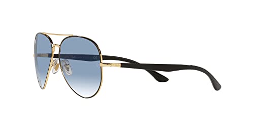 Ray-Ban RB3675 Aviator Sunglasses, Silver/Dark Grey, 58 mm