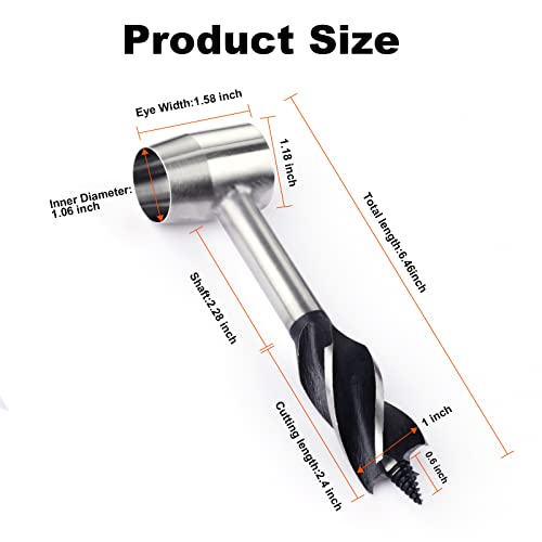 Settlers Wrench Survival Tools, Bushcraft Hand Auger Wrench Wood Drill for Camping, Bushcrafting and Outdoor Backpacking