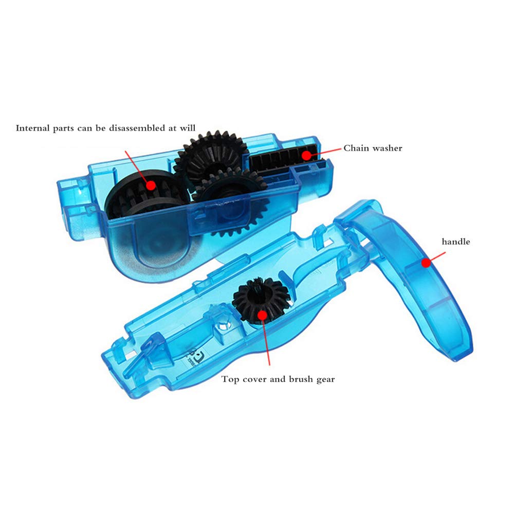 Moontie Bike Chain Cleaning Kit Brushes Bicycle Washing Tools, Mountain Bike