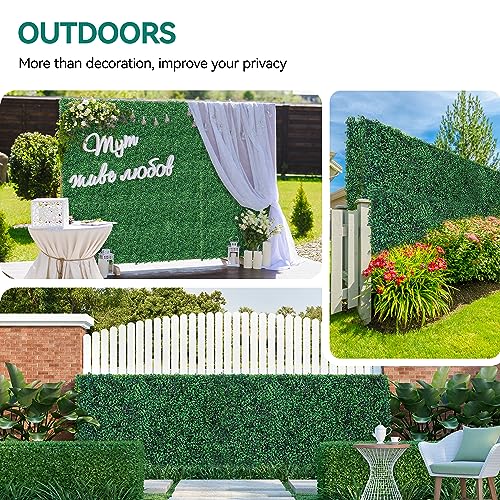 YITAHOME 12 PCS 20"x20" Artificial Grass Wall, Boxwood Hedge Wall Panels, Artificial Grass Backdrop Wall, Privacy Fence with UV Protection for Outdoor Indoor Garden Fence Backyard