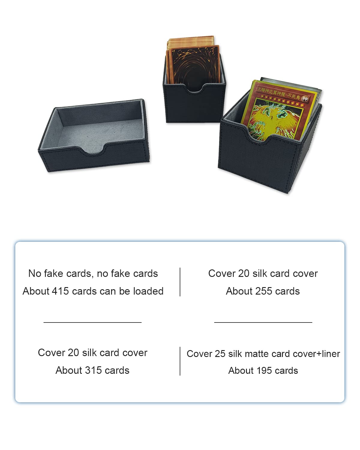 SZRKRLA X-Large Double Deck Box with 3 Tray Pro Twin Flip Deck Case for 200+ Sleeved Cards Fits for MTG/TCG/CCG with 3 Tray