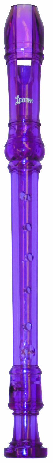 Lauren LRECPU 3-Piece Soprano Recorder, Purple