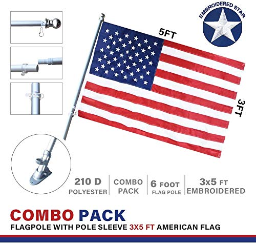Vedouci USA 3x5 Outddor, 6FT American Flag Kit