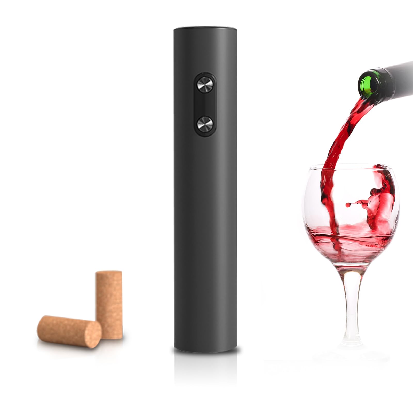 Wine Bottle Opener Electric Wine Bottle Openers,Battery Operated Automatic Wine Corkscrew for Wine Lovers Gift Women Men (Black)