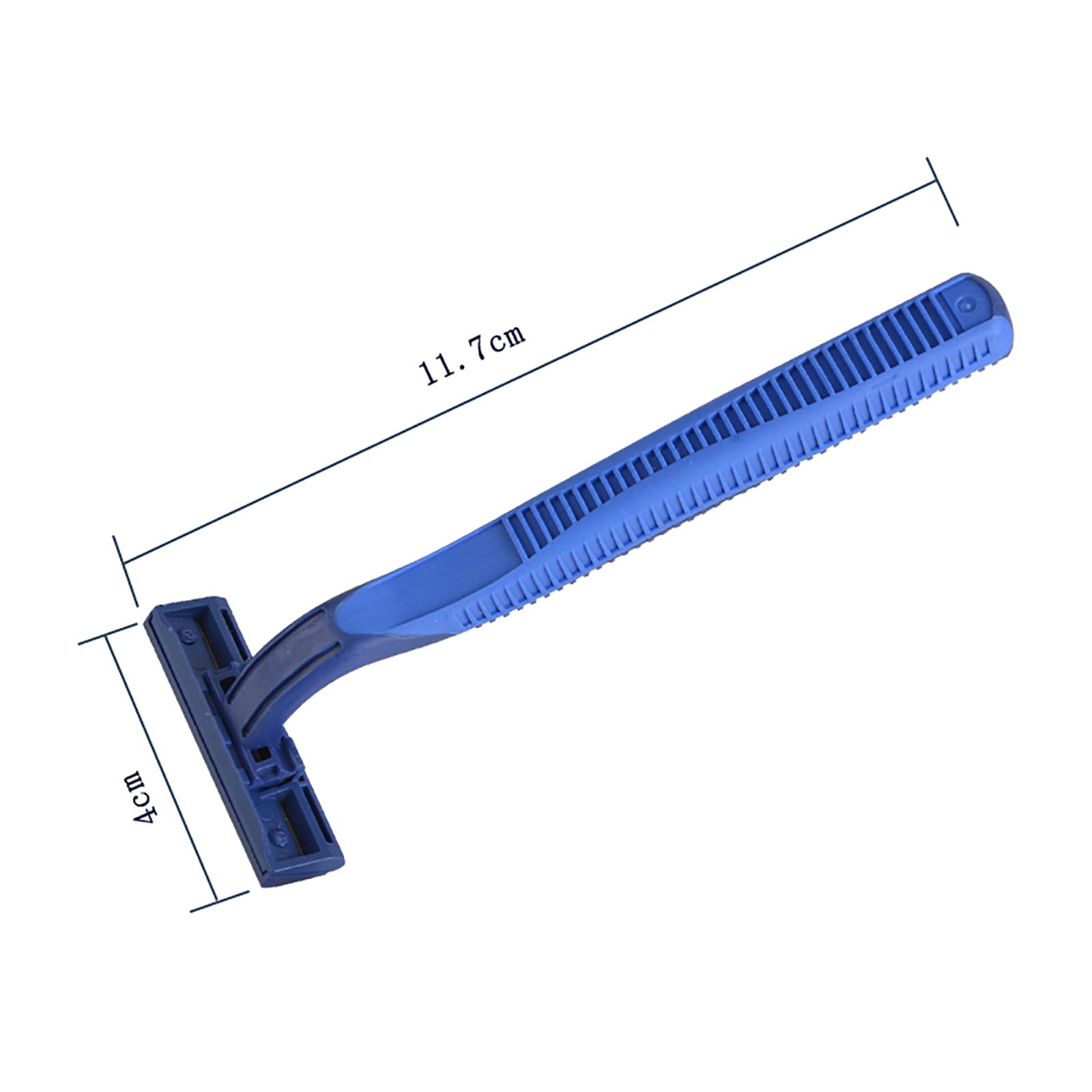 V.CR Brand Disposable Razors, Shaving Razors,Twin blades with Lubricant Strip, Stainless Steel Blade, Blue, 60Count Total