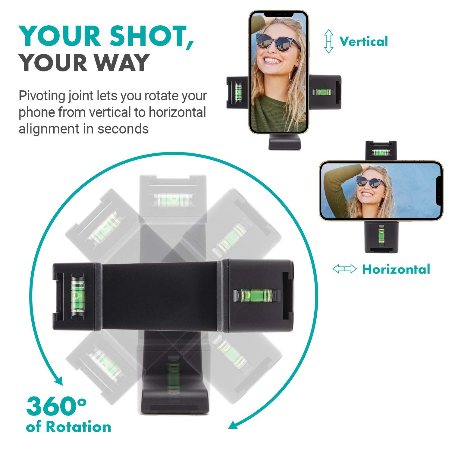Movo Smartphone Vlogging Kit with On Camera Microphone and Mobile Camera Stand - Shotgun Microphone for iPhone, Android, DSLR - Travel Tripod for Camera and Smartphone Rig - Adjustable Phone Holder