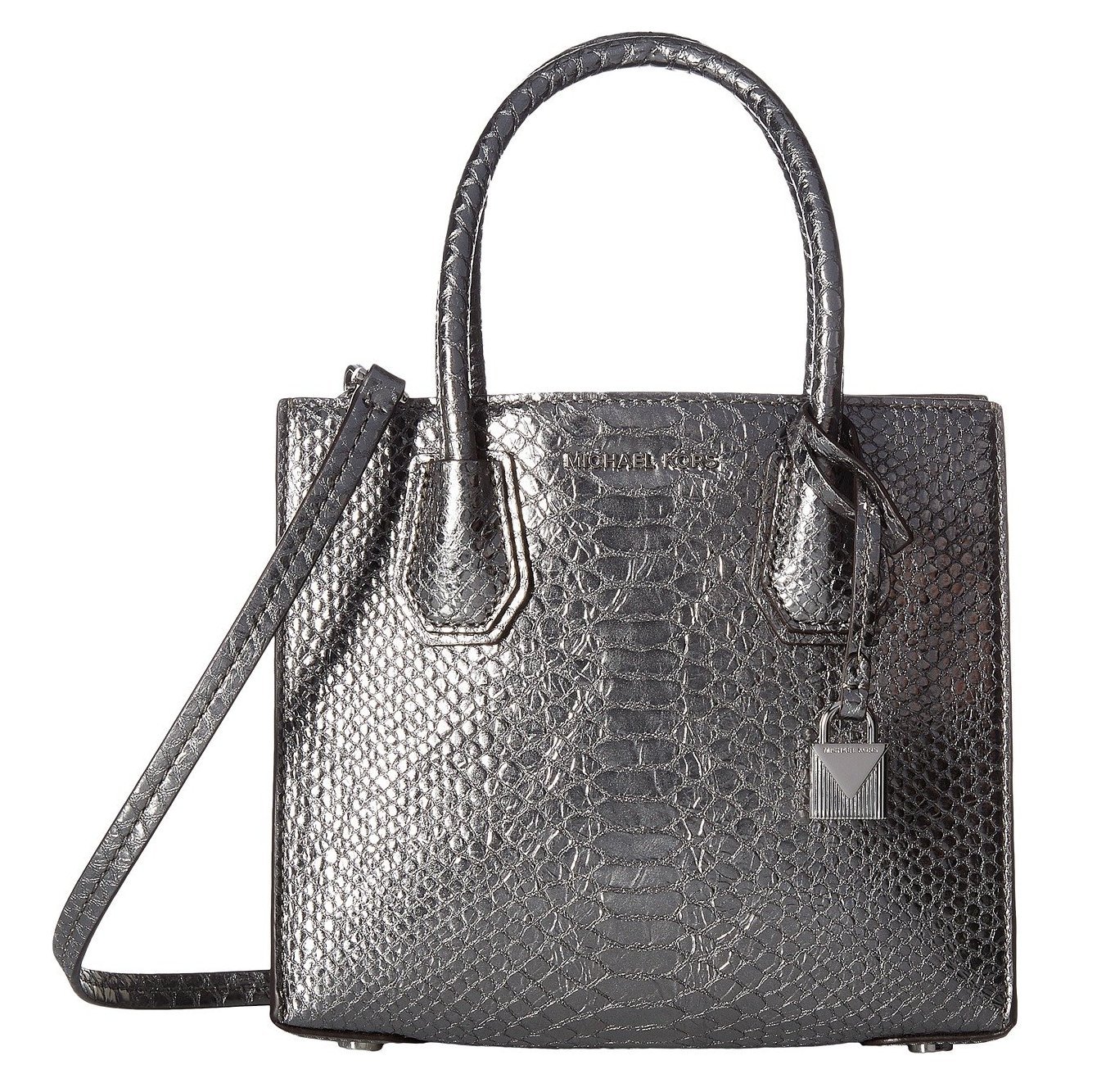 MICHAEL Michael Kors Womens Mercer Medium Messenger Pewter One Size