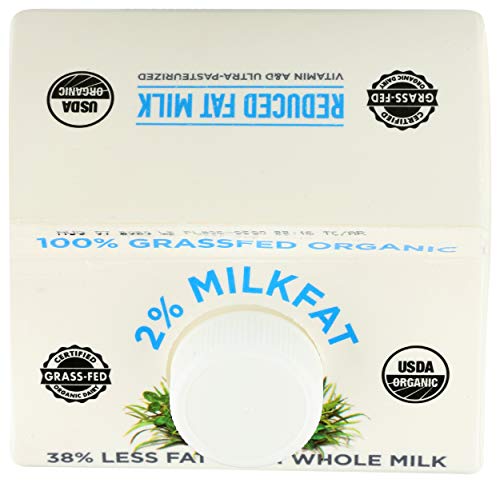 Maple Hill Creamery 100% Grass-Fed Organic 2% Milk - Ultra Pasteurized USDA Organic Reduced Fat Milk – 64 fl oz