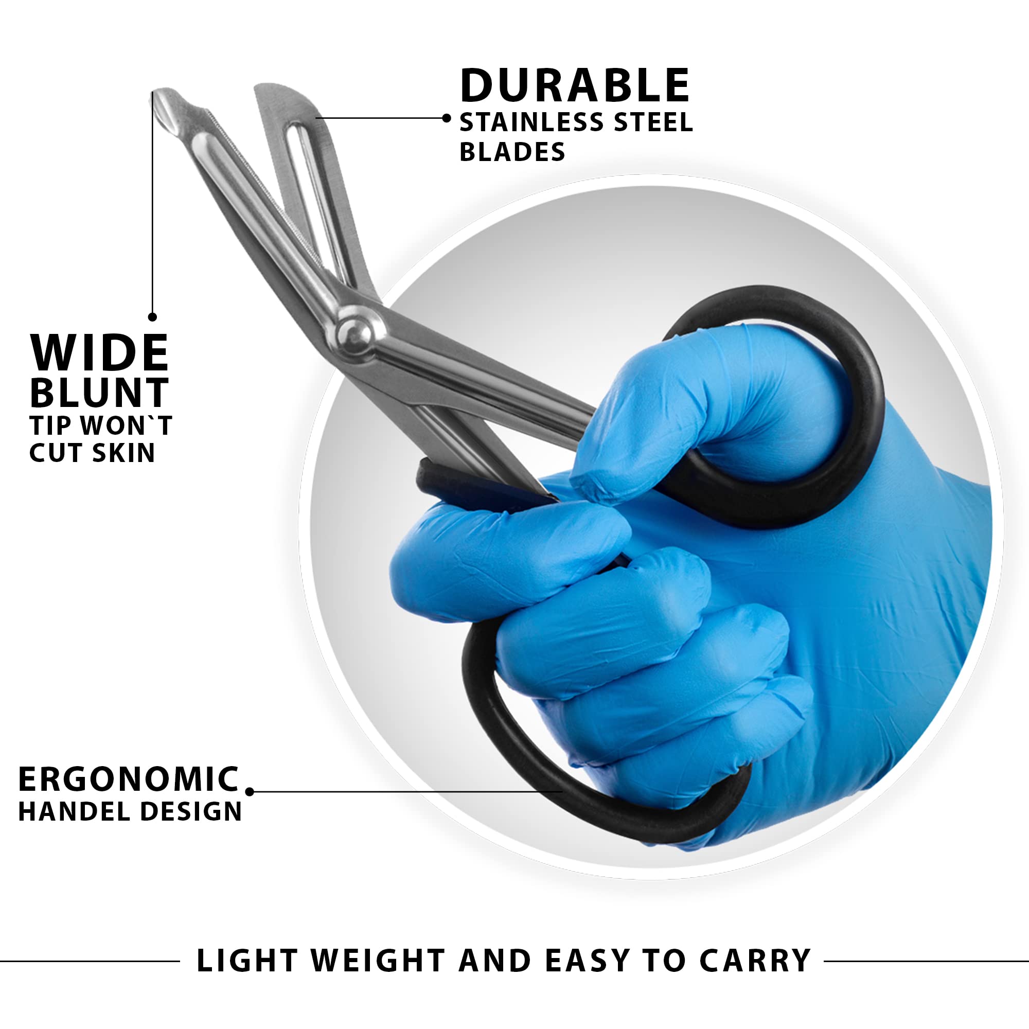 SURGICAL ONLINE 6 Pcs EMT Trauma Shear Heavy Duty Assorted Rainbow, Ideal for EMS, Nurse, Medic, Police and Firefighter, Strong Enough to Cut A Penny in Half