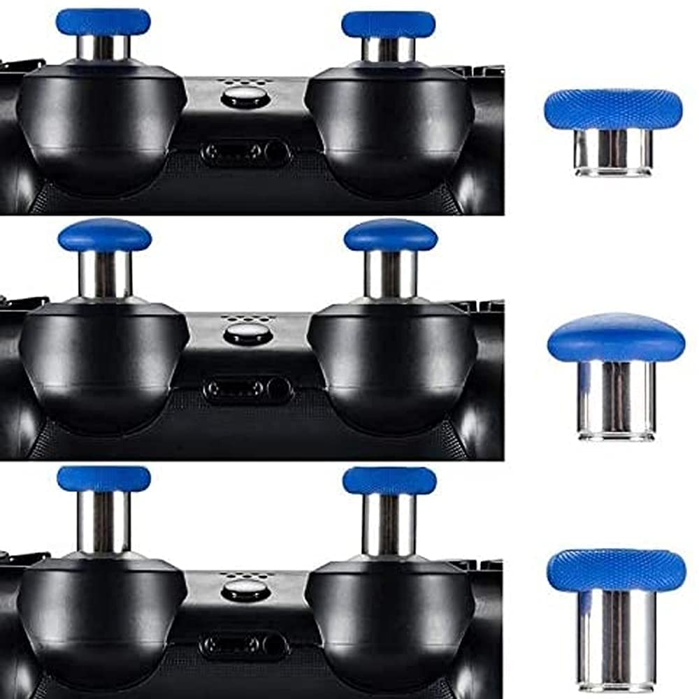 MMOBIEL 8 in 1 Magnetic Metal Thumbsticks Analog Joysticks Maximum Grip for PS4, PS4 Slim, PS4 Pro Dualshock, Xbox One, Xbox One Elite, Xbox One S Blue Incl. (+) and T8 Torx Screwdriver