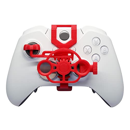 YiDey Racing Games Mini Steering 3D Printed Wheel For X --box one/X/S/Elite, Auxiliary Controller Game Joystick Simulator, Racing Game Replacement Accessory (Red)