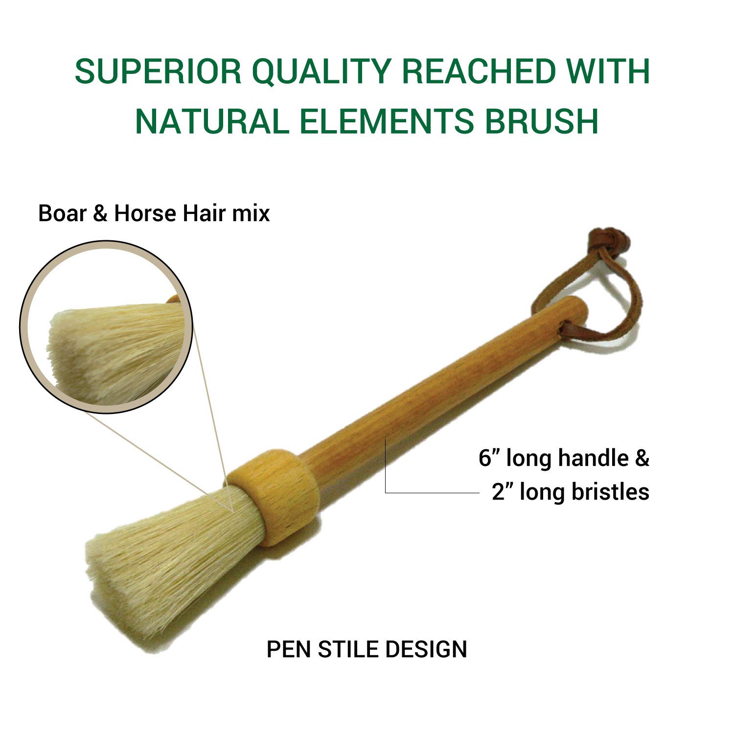 Valentino Garemi Pastry Brush β Traditional & Classic Design β Genuine Wood & Boar Hair for Kitchen Cooking Backing Loaf Cake Doughnut Pie Strudel Tarts β Made in Germany