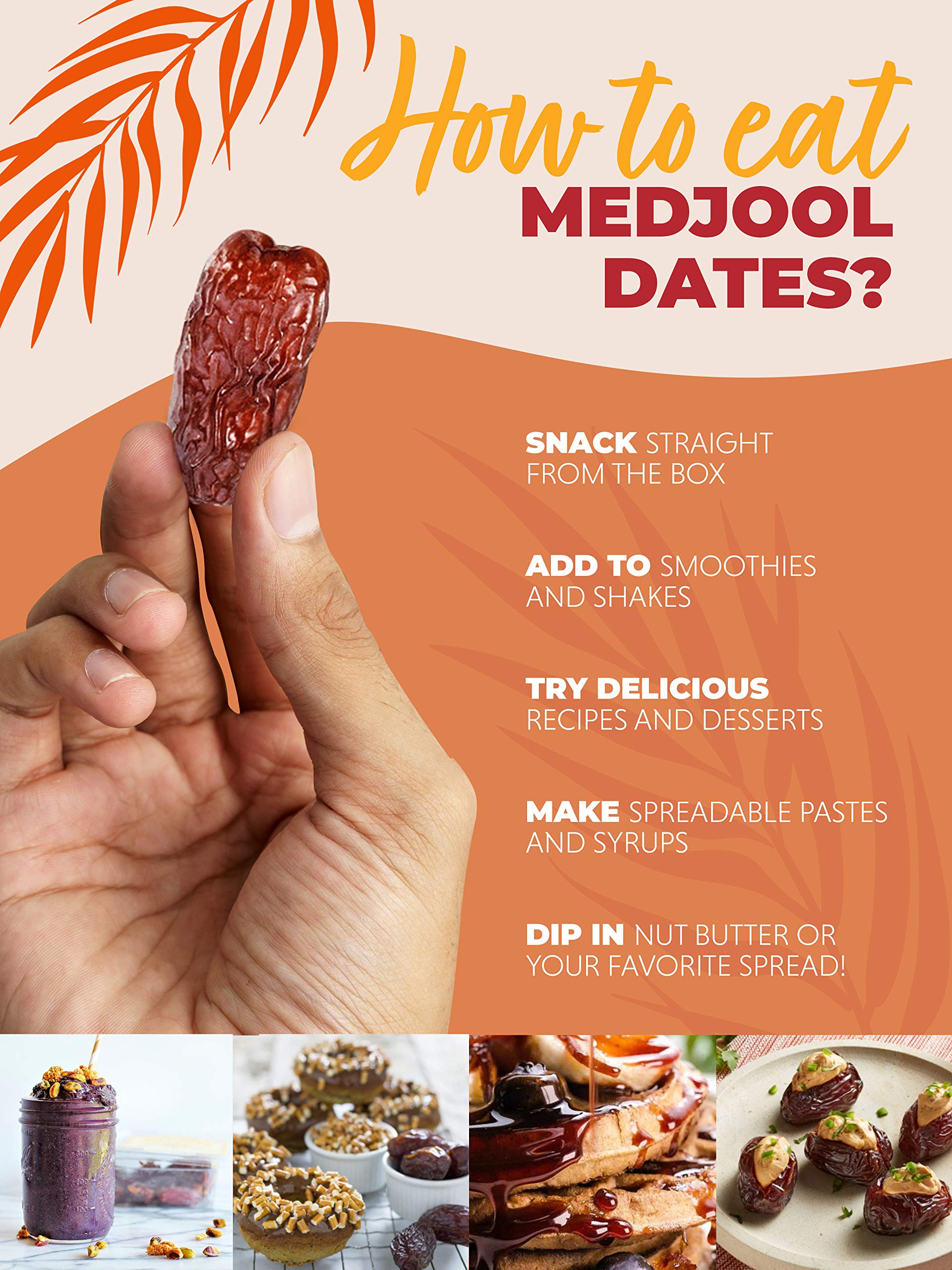 Natural Delights Medjool Dates – Large & Plump Pitted Dates Medjool, Non-GMO Verified, Pesticide Free, Naturally Sweet Fruit Snack, Perfect for On-the-Go - Medjool Dates Pitted, 8 oz Bag
