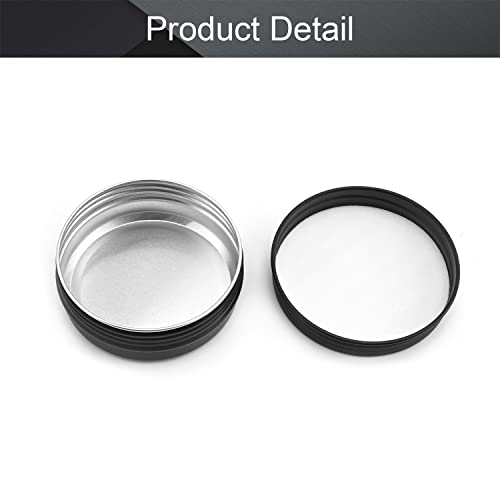 Othmro 6Pcs 2oz 60ml Round Aluminum Cans Tin Can Screw Lid Top Metal Storage Tins Containers Round Empty Container Cans Kitchen Storage Container for Lip Balm, Crafts, Candles, Candies