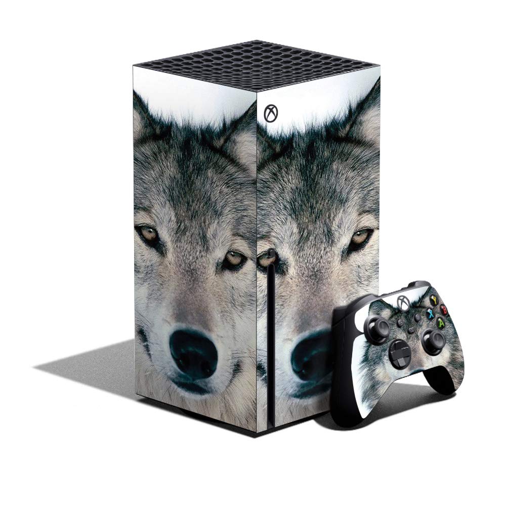 MIGHTY SKINS Skin Compatible with Xbox Series X Bundle - Wolf | Protective, Durable, and Unique Vinyl Decal wrap Cover | Easy to Apply, Remove, and Change Styles | Made in The USA (MIXBSERXCMB-Wolf)