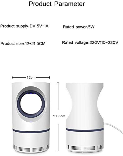 Sutify Mosquito Killer Lamp,USB Mosquito Lamp, Bug Mosquito Trap,LED Night Light for Home Bedroom Office(White)