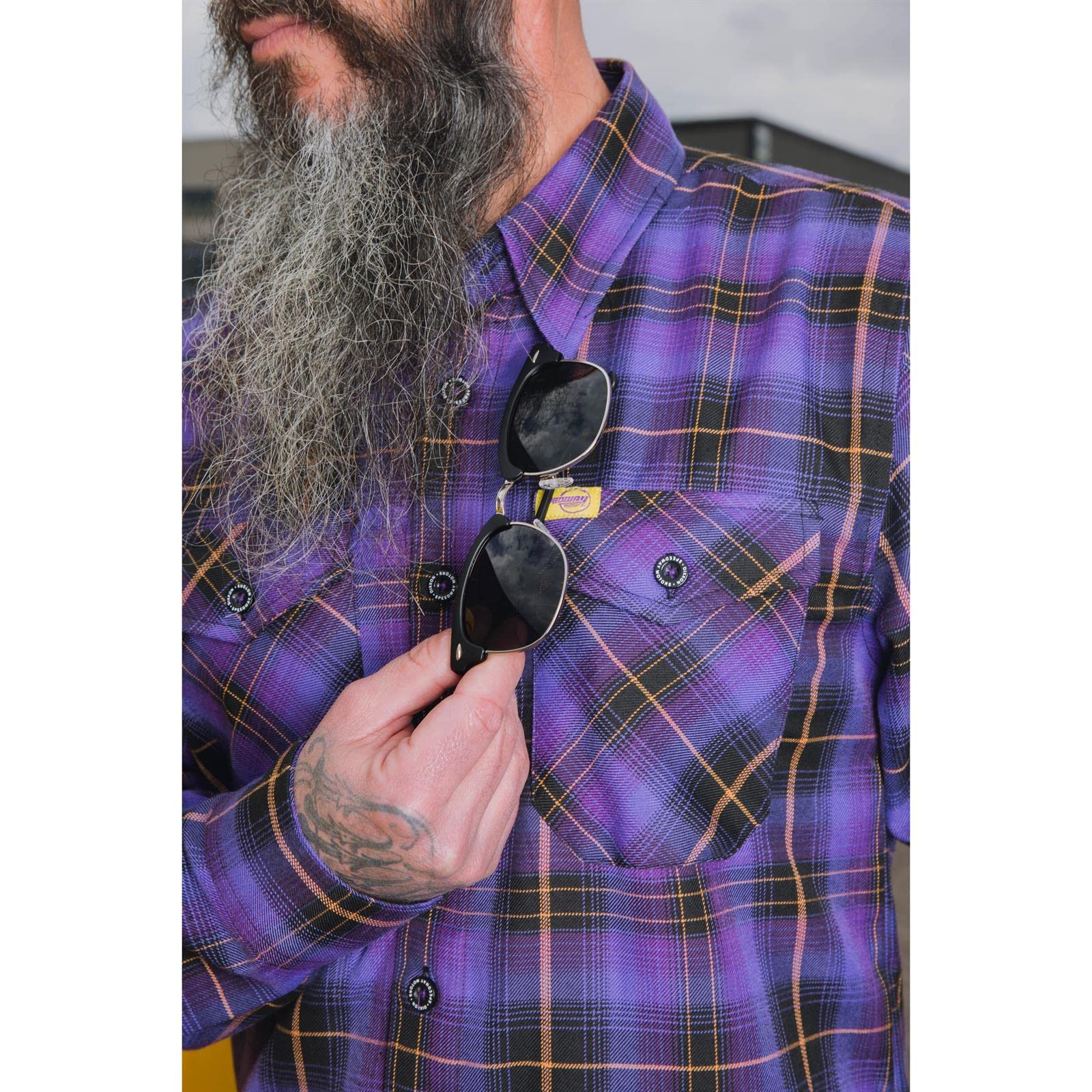 Speedway Motors x Dixxon Flannel Co. Purple Reign Flannel, XL