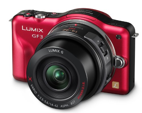 Panasonic Lumix DMC-GF3X 12.1 MP Micro Four Thirds Compact System Camera with 3-Inch Touch-Screen LCD and LUMIX G X Vario PZ 14-42mm/F3.5-5.6 Lens (Red)