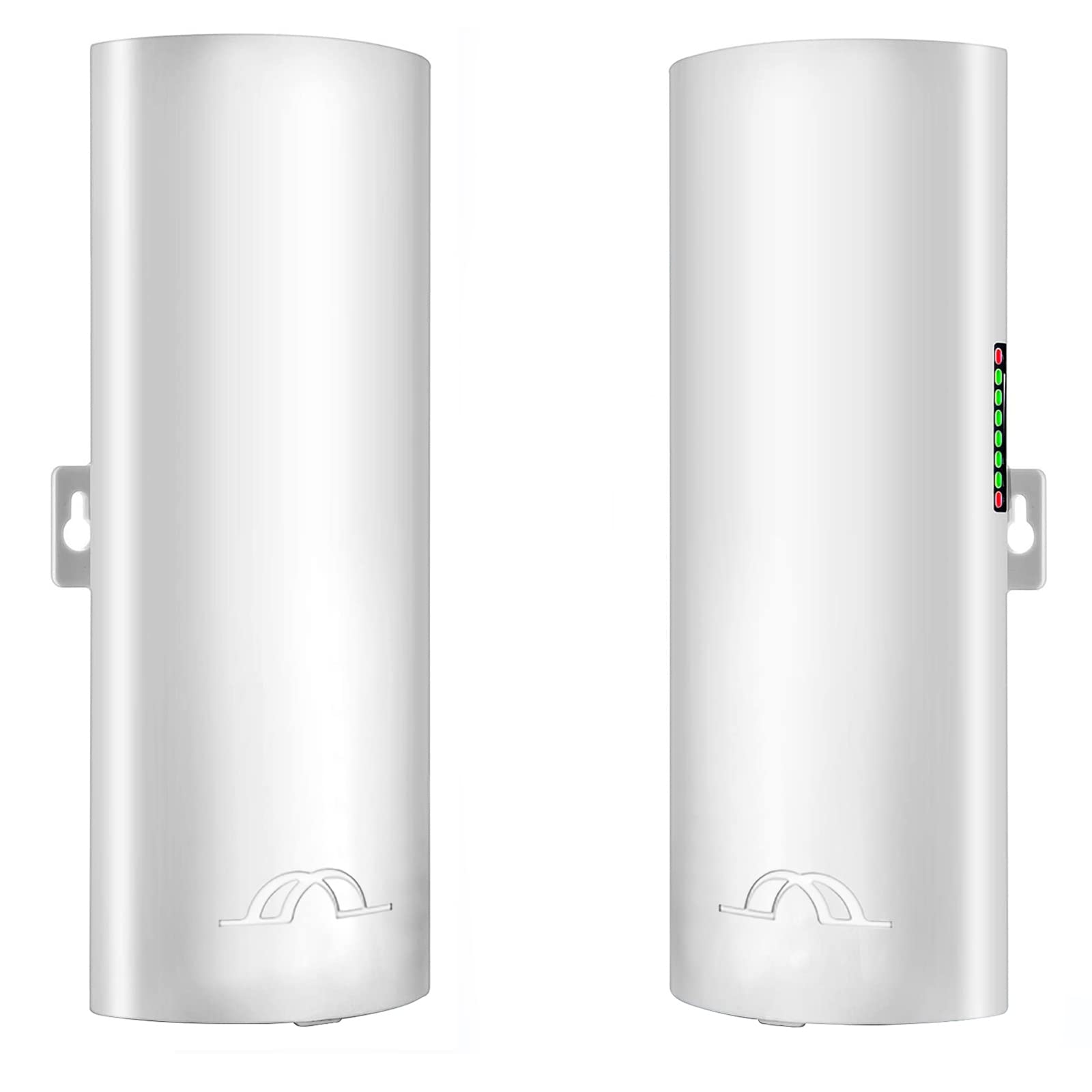 Wireless Bridge, 5.8G Outdoor CPE Point to Point Long Range Access with 14DBi High Gain Antenna, PoE Adapter, 2 RJ45 LAN Ethernet Port,2-Pack