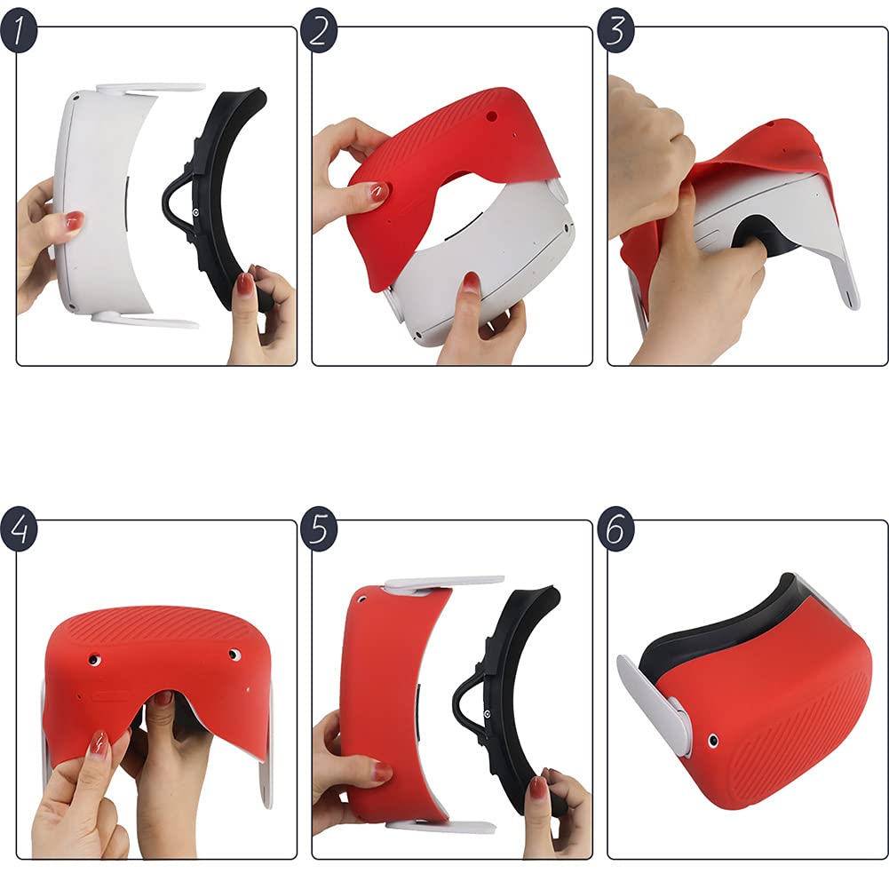 Shell Protective Cover for Oculus Quest 2 VR Glasses, Dustproof Soft Silicone Case VR Accessories, Suitable for VR Equipment Provide Better Protection (White)