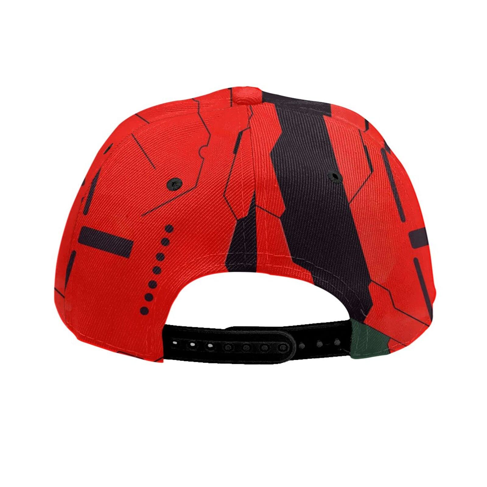 Red Mechanical Men Baseball Cap Snapback Printed Dad Hats Fashionable Baseball Cap Adjustable Sport Casual for Traveling Hiking