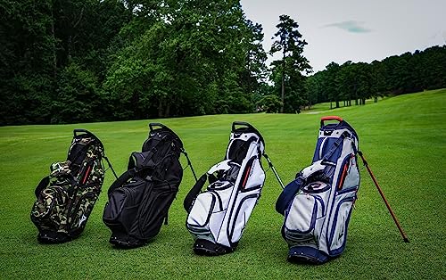 Mizuno BR-DX 14-Way Hybrid Stand Bag, White-Black