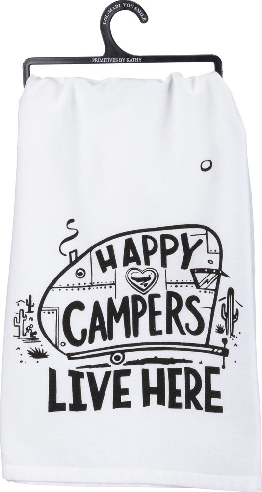 Primitives by Kathy Camper Towel Bundle - Happy Campers and Life is Better