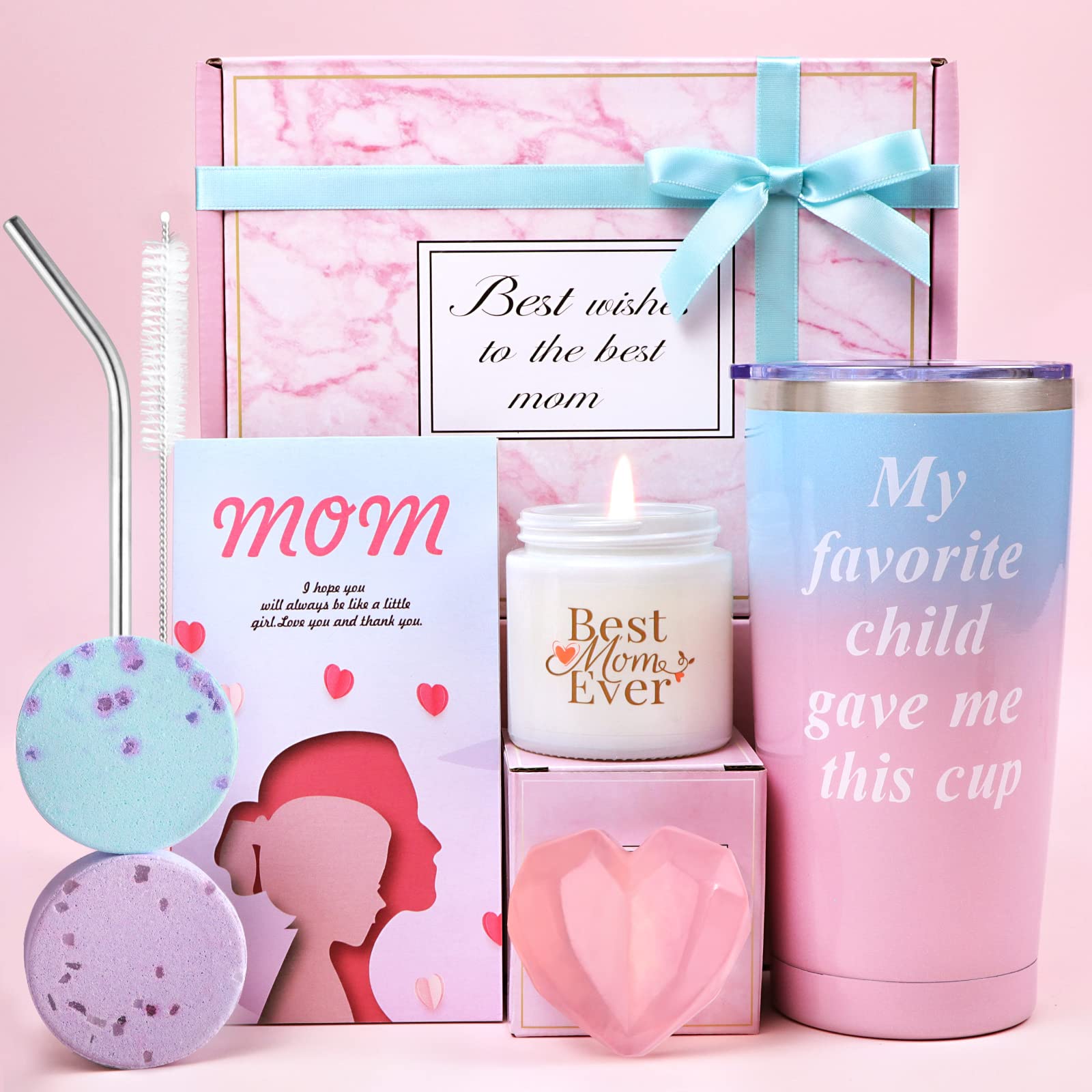 Panspace Mothers Day Gifts for Mom, Gifts for Mom from Daughter Son Husband, Birthday Gifts for Mom, New Mom Gift Basket, Unique Mom Gift Ideas Christmas Gifts for Mom Wife Mother in Law