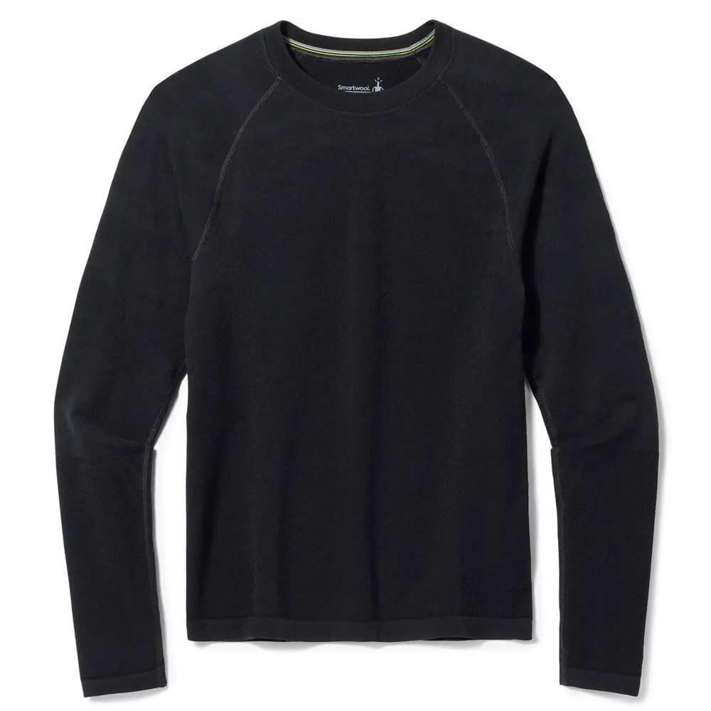 Smartwool Men's Intraknit Active Merino Wool Base Layer โ Long Sleeve Shirt (Slim Fit), Black, X-Large