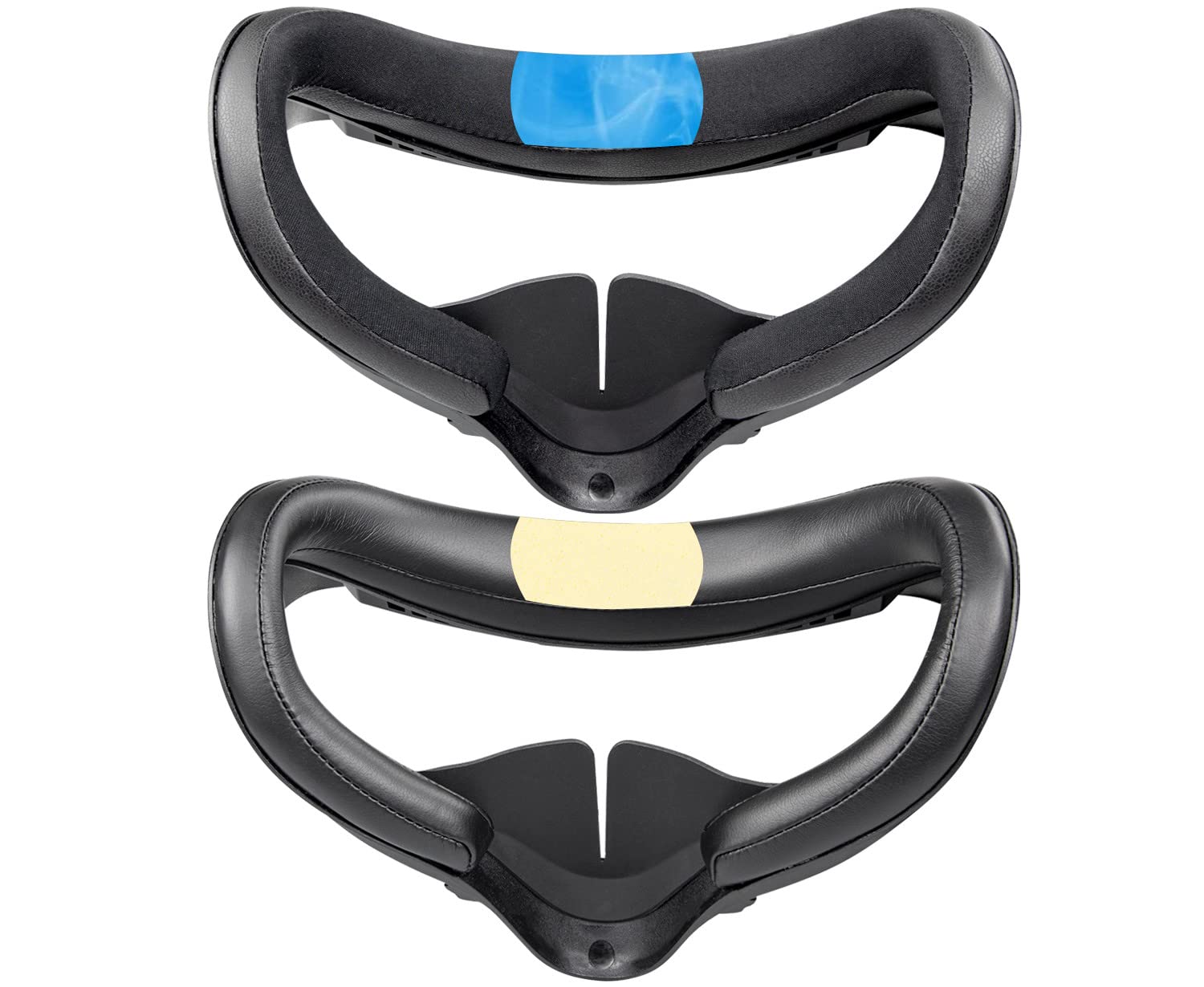 SOULWIT 2Pcs Face Cushion Cover (Facial Interface) Replacement Kit for Oculus Quest 2, Softer Protein Leather + Cooling Gel, Anti-Leakage Nose Pad, VR Accessories for Meta Quest 2 (CG+PL Cover)