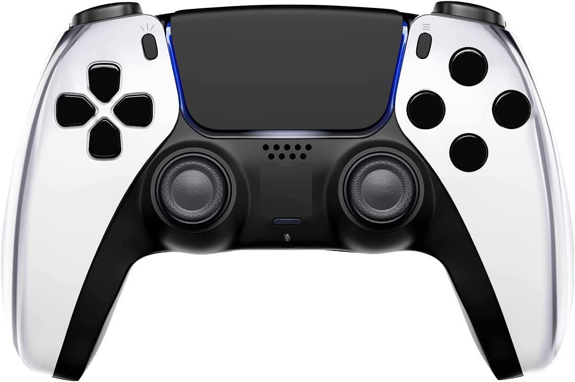 MODDEDZONE Wireless Controller for PS5 with Exclusive and Unique Designs Compatible with PlayStation 5 and PC - The Ideal Christmas Gift for Gaming Enthusiasts - Expertly Crafted in USA(Chrome Silver)