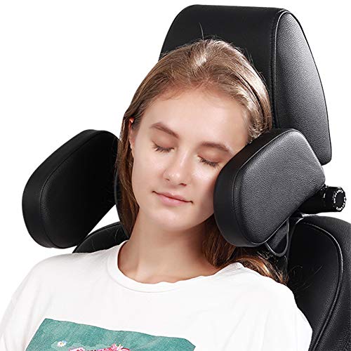 Mokia Car Seat Headrest Pillow,Hard PVC Sleeping Neck Pillow,Auto Adjustable Angle Shockproof Car Sleeping Cushion and Neck Pillow,for Kids Adults